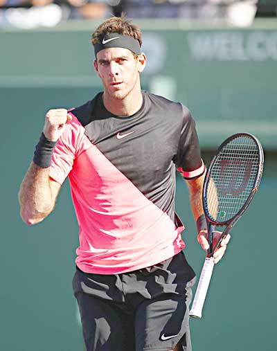 Cilic, del Potro reach Miami Open fourth round