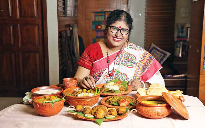 Scrumptious meal in Durga Puja