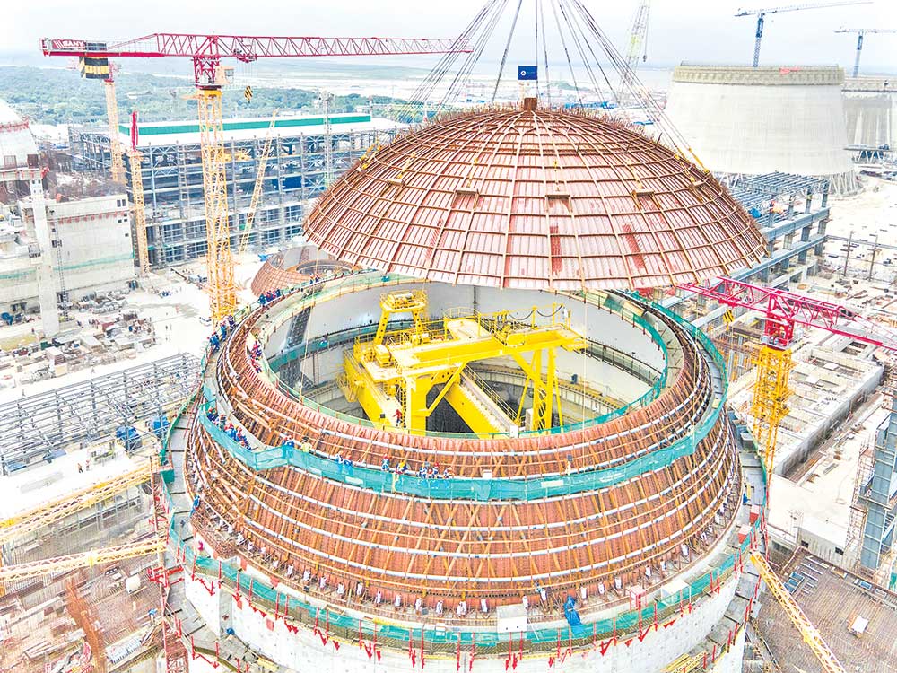Rooppur NPP: Unit 2 inner containment dome installed