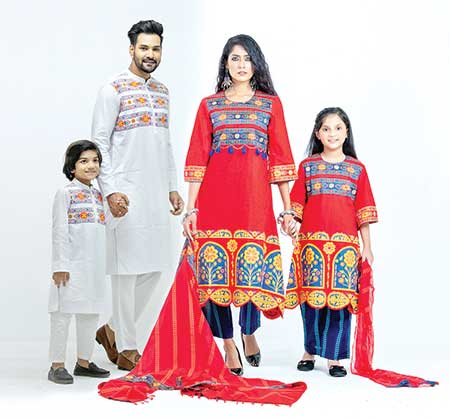 Unique dress for Puja festival