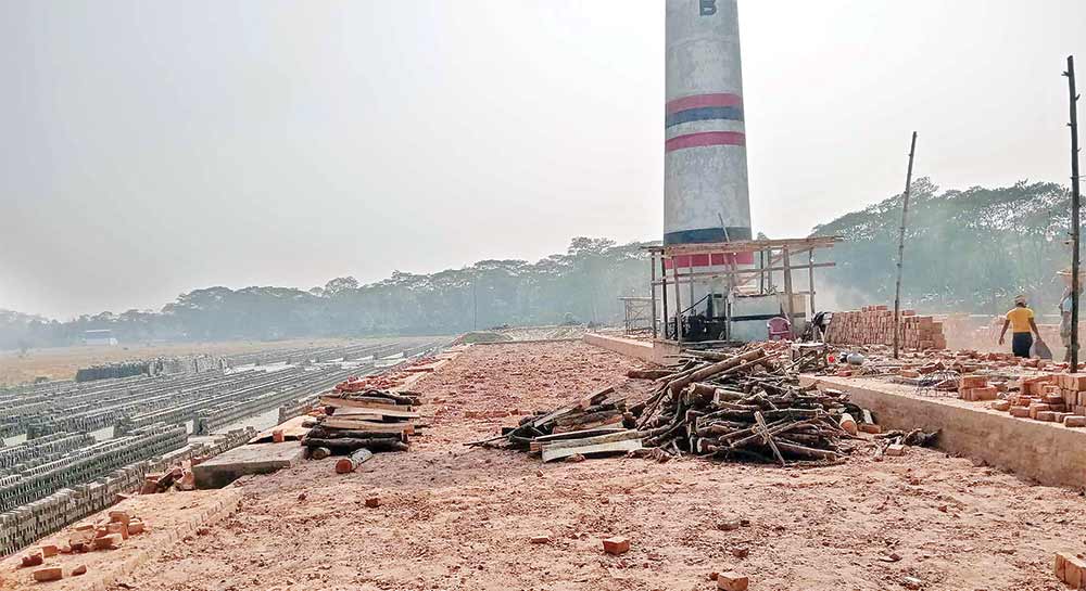 Brickfield in Amtali village damages environment